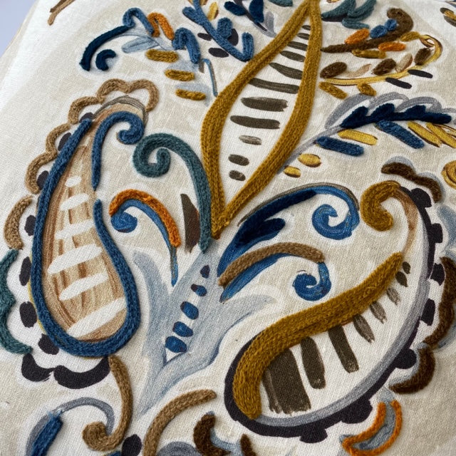 Wind Embroidered Cushion – Chrissie Moore Interiors